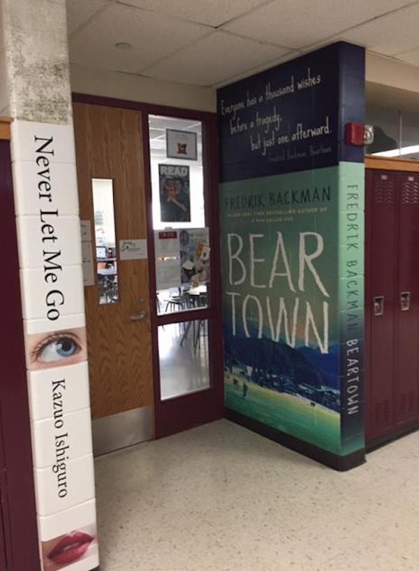 High School Walls Transformed Into Book Murals to Encourage Students to ...